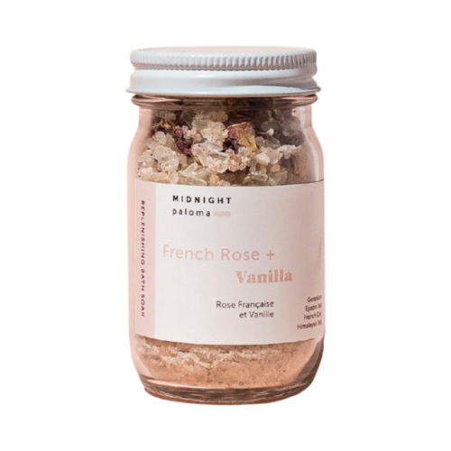 French Rose + Vanilla Replenishing Bath Soak | Midnight Paloma | eSkinStore